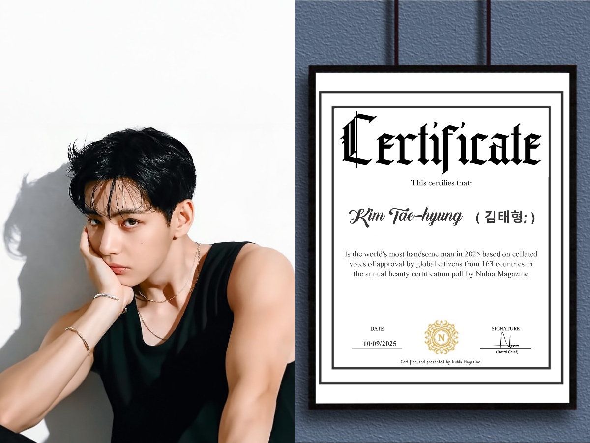 Kim Taehyung Certified the Most Handsome Man in the World 2025 (3rd ...